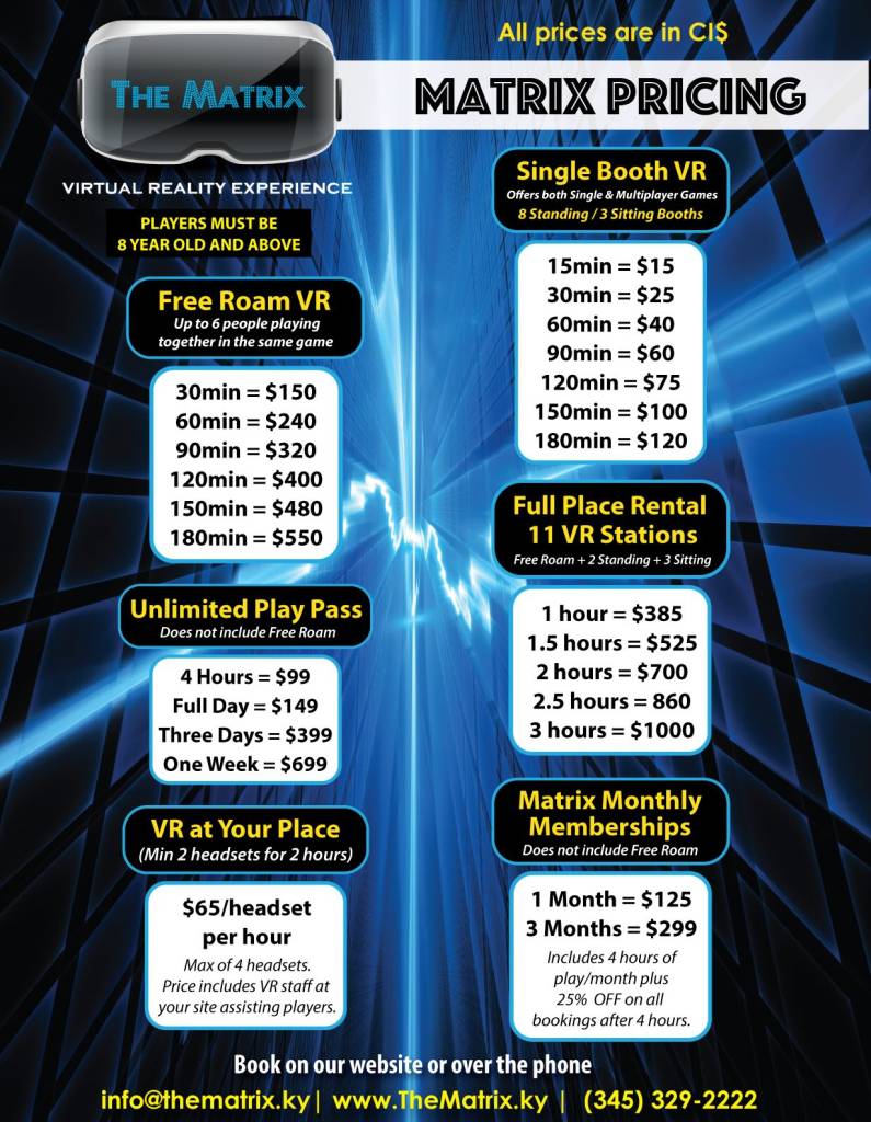Pricing - The Matrix VR